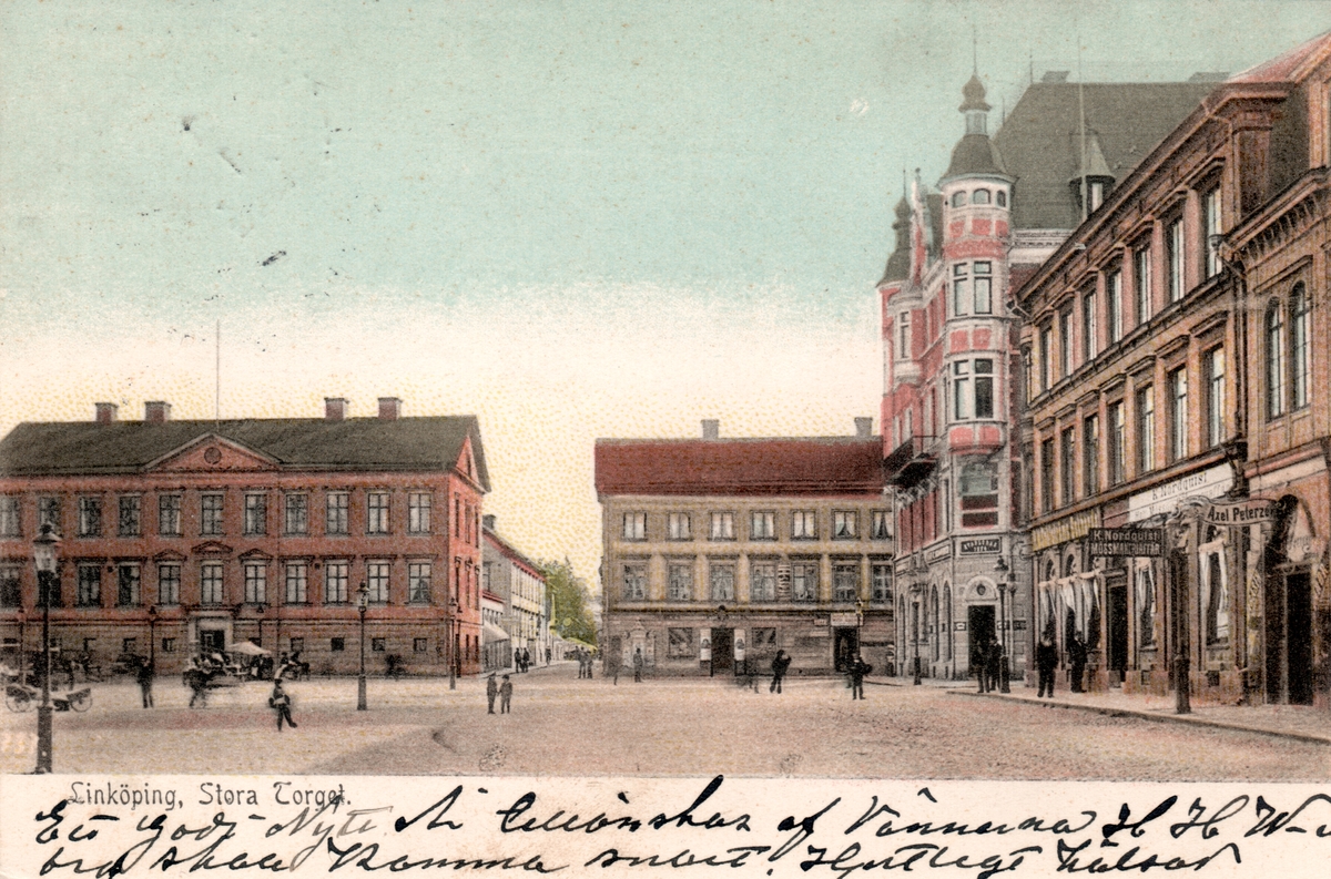 Orig. text: Linköping. Stora Torget. Stora torget sedd mot söder ...